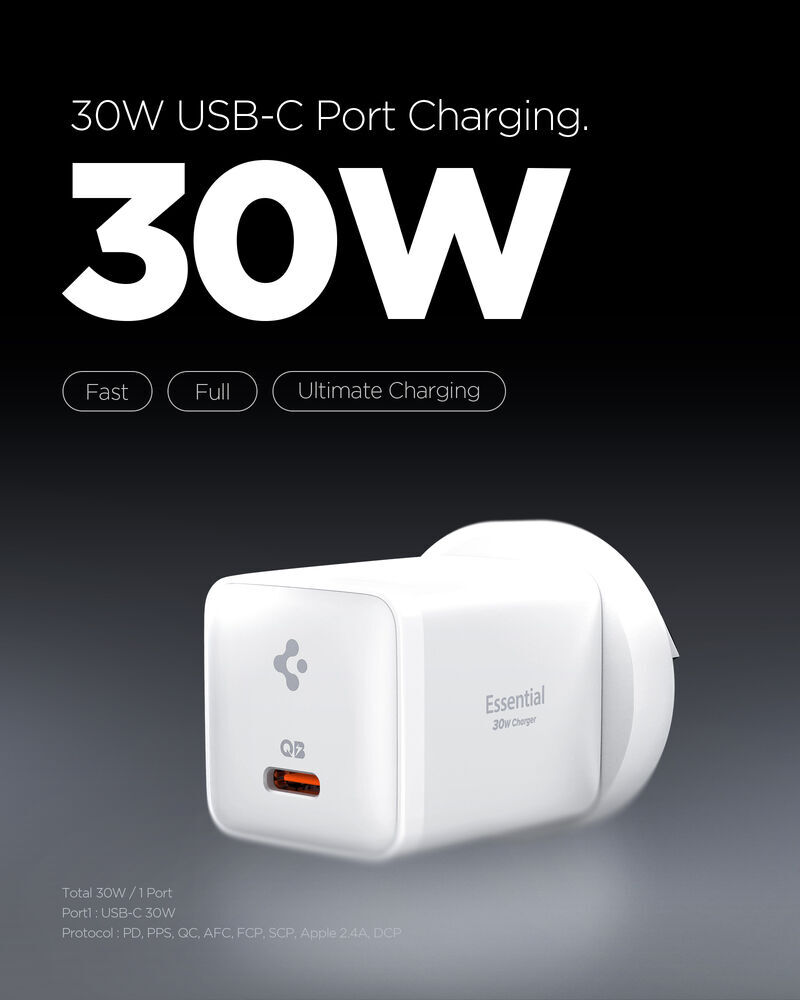 SPIGEN Essential USB C 30W for Universal Wall Charger