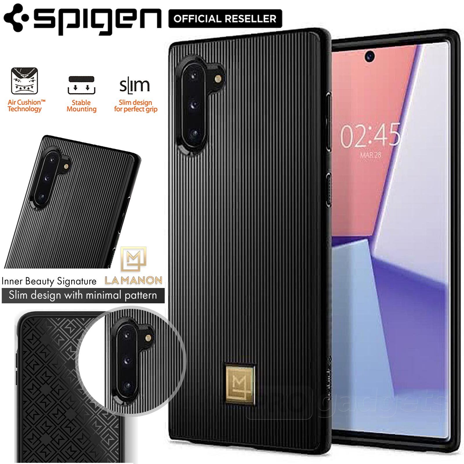Galaxy Note 10 Case Genuine SPIGEN La Manon Classy Chic Design Cover ...