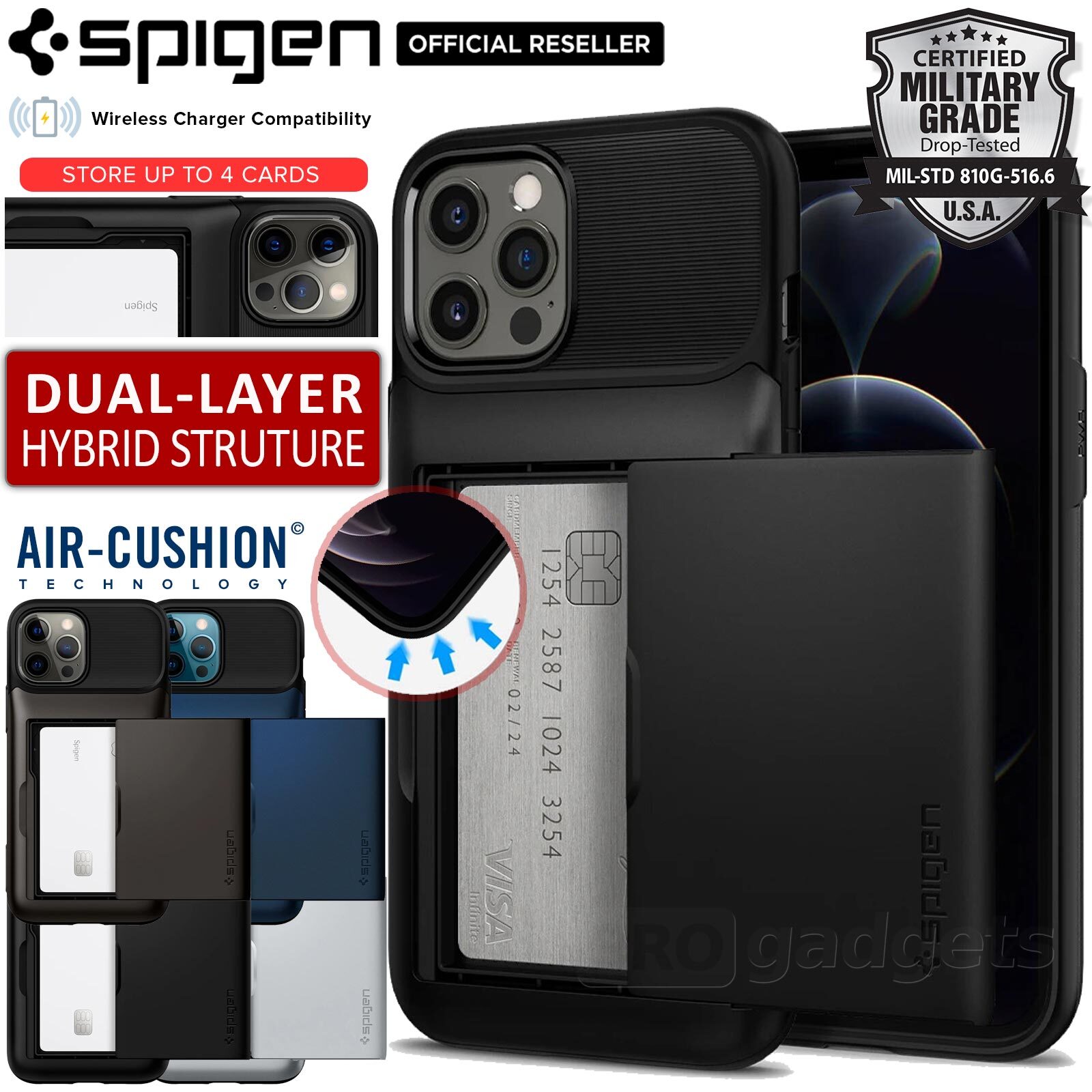 iPhone 12 Pro Max Case Slim Armor Wallet