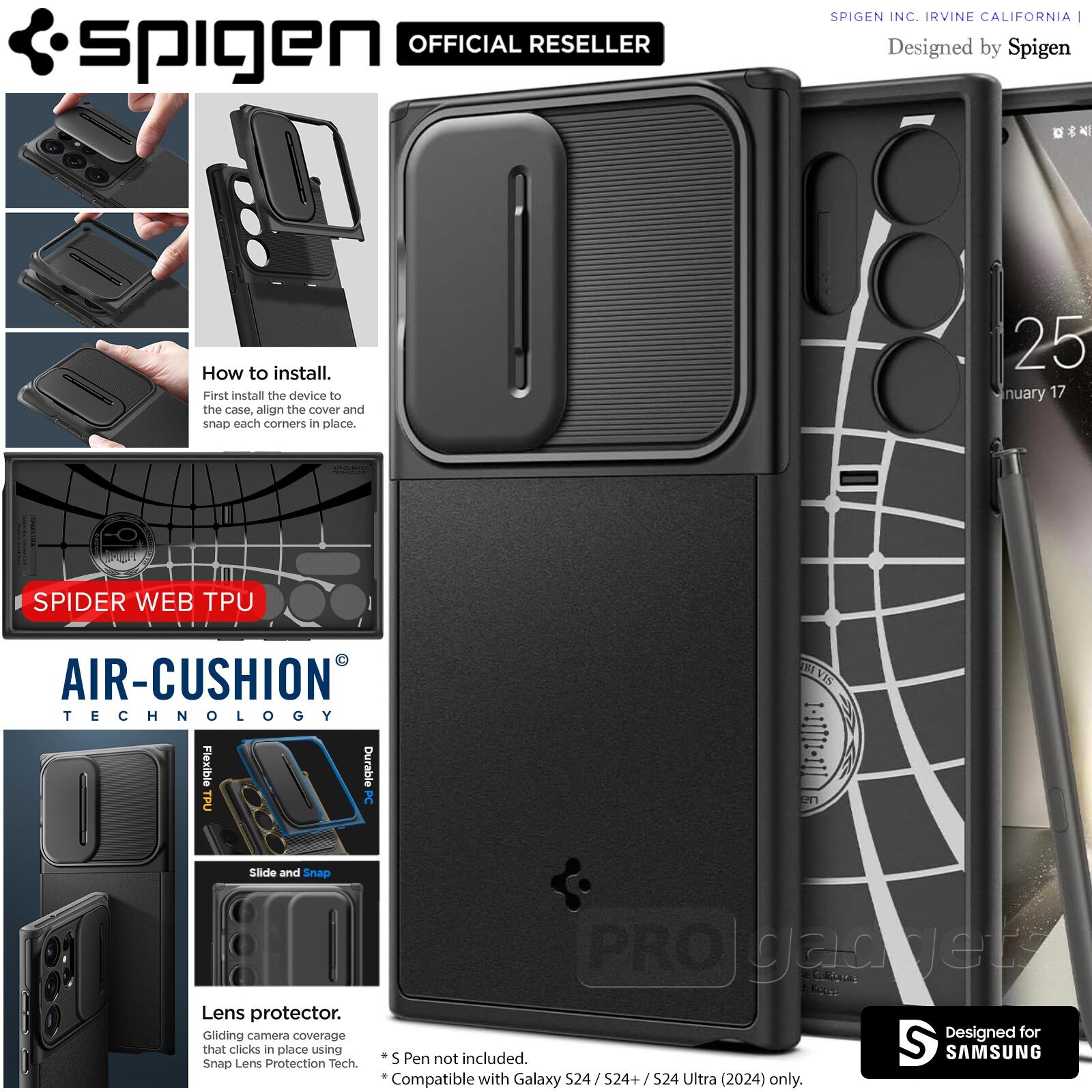 SPIGEN Optik Armor Case for Galaxy S24 Ultra