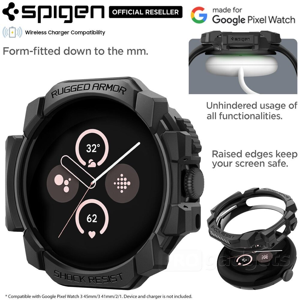 SPIGEN Rugged Armor Case for Google Pixel Watch 3 45mm