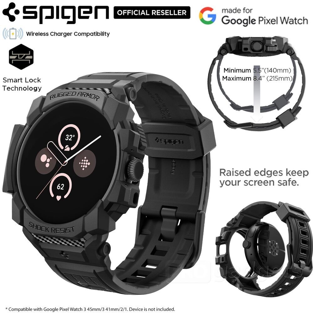 SPIGEN Rugged Armor Pro Case for Google Pixel Watch 3 45mm
