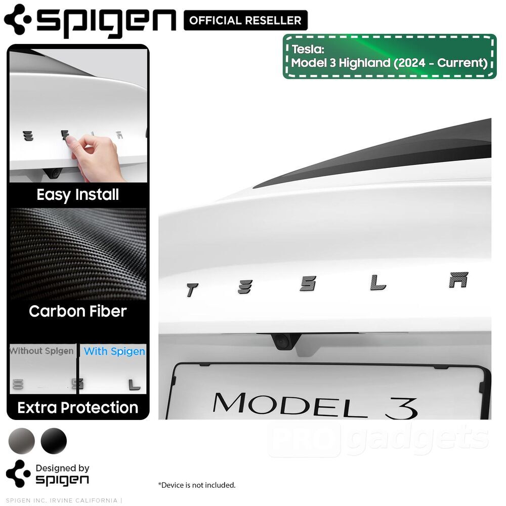 SPIGEN Rear Emblem Logo Cover TO322H for Tesla Model 3 Highland (2024 ...